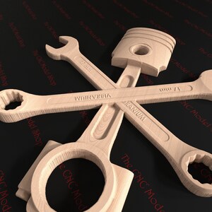 Piston X Wrenches, 3D Relief STL File for CNC Router Carving - Etsy