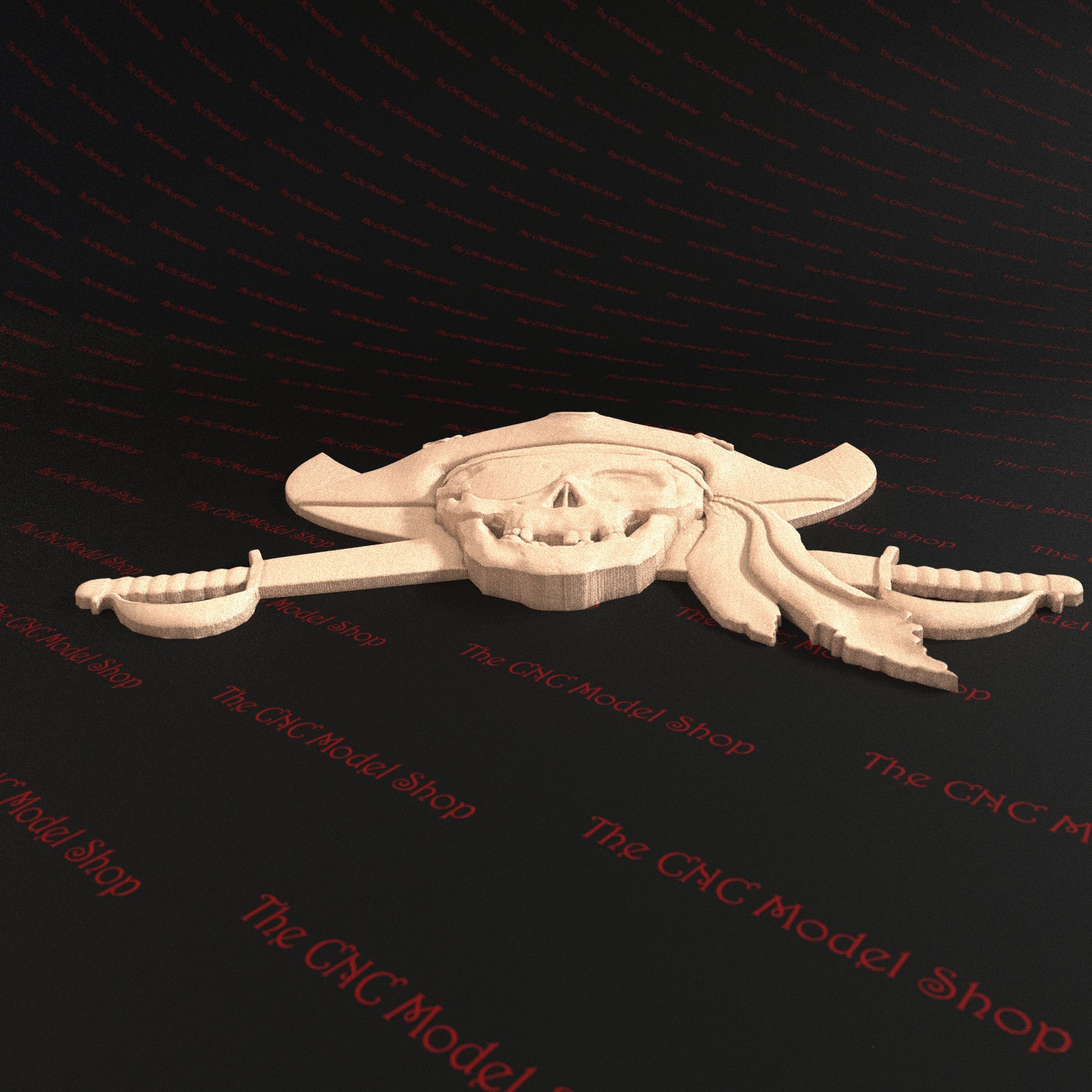 Pirate Skull and Swords 3d Stl Relief File for Cnc Router - Etsy