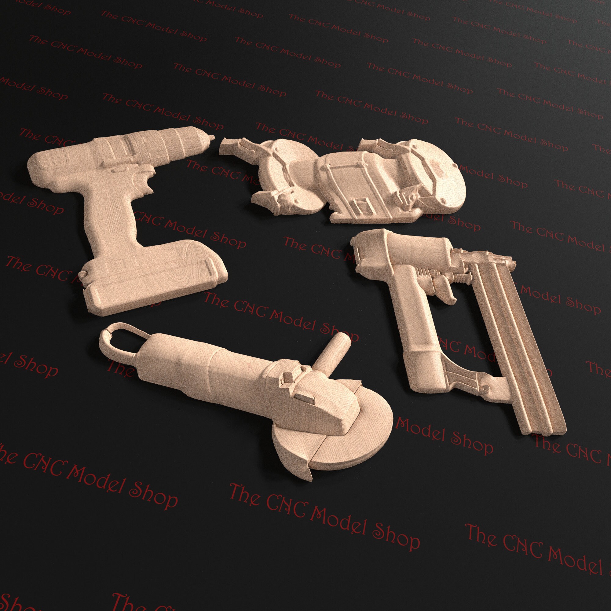 Relief STL Files for CNC Router Carving My Garage Tool Pack - Etsy