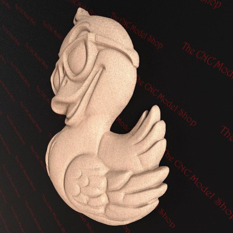 Cool Sunglasses Duck 3D Relief STL File for CNC Router Carving or 3D ...