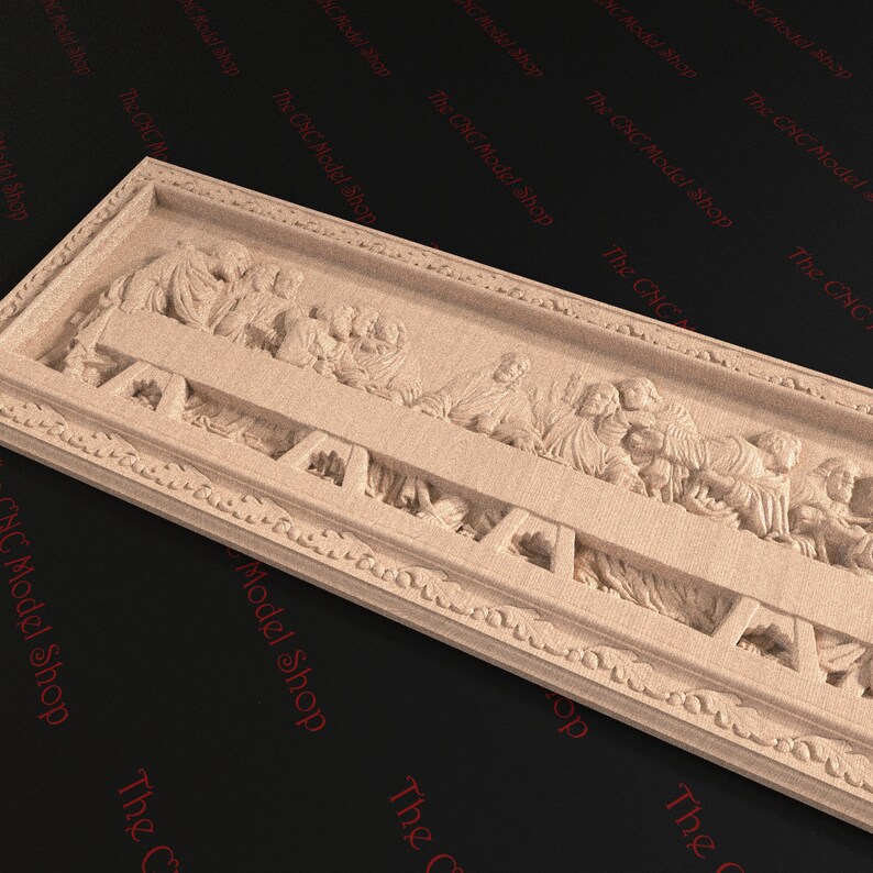 3d Relief Stl File Of The Last Supper For Cnc Carving Etsy