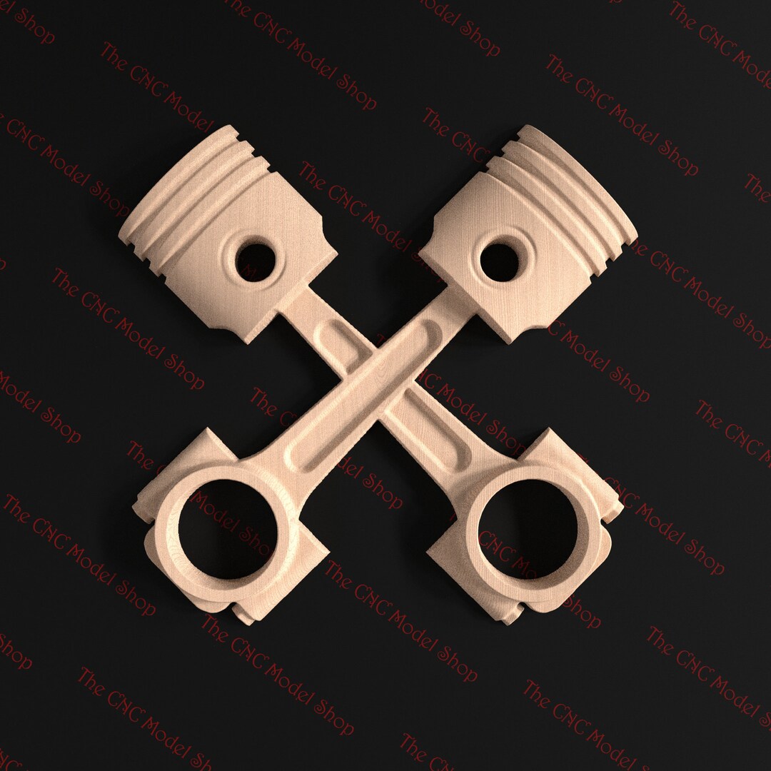 X-pistons, 3D Relief STL File for CNC Router Carving - Etsy