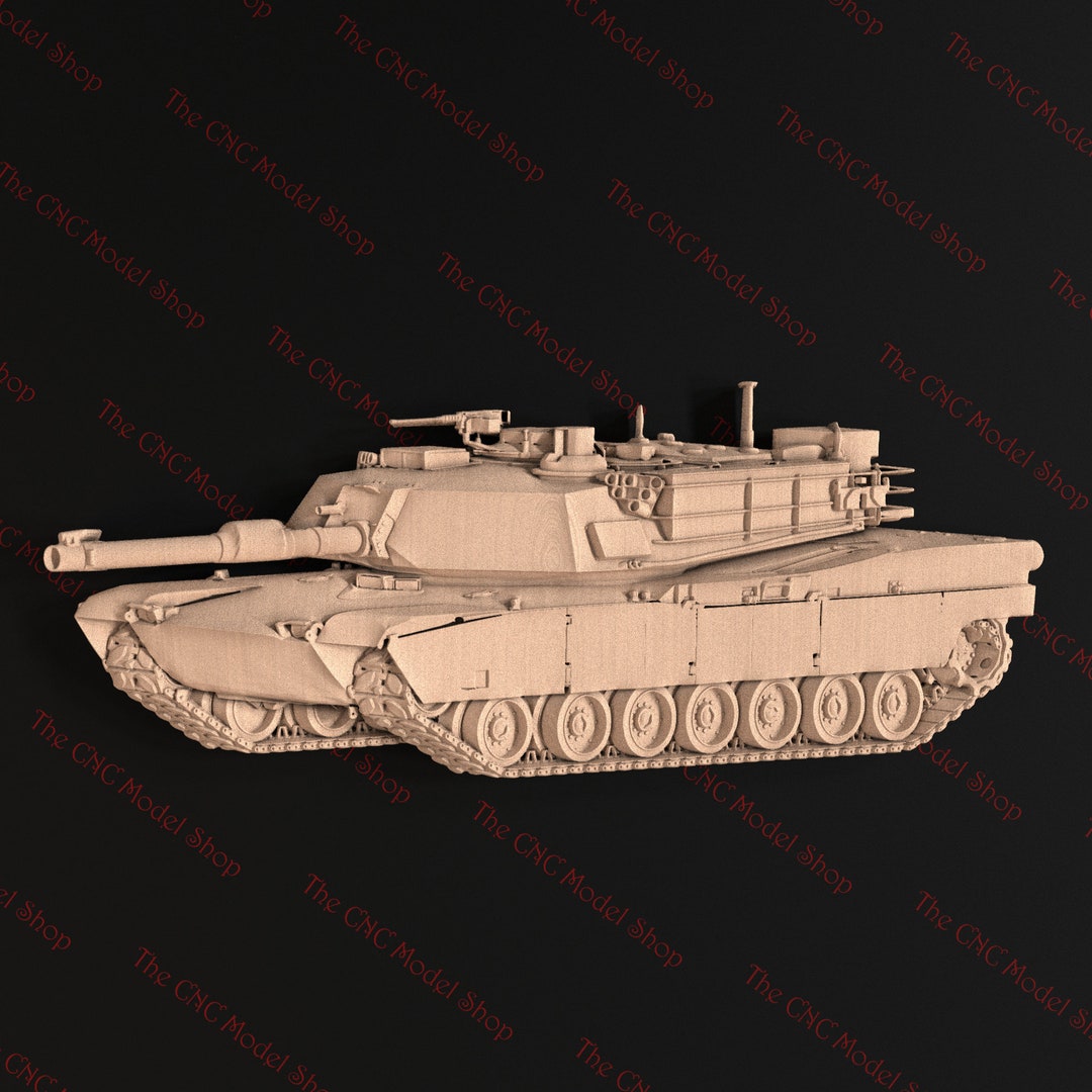 3 Pcs. 3D STL CNC Router File of an Abrams M1 Tank for CNC Carving - Etsy