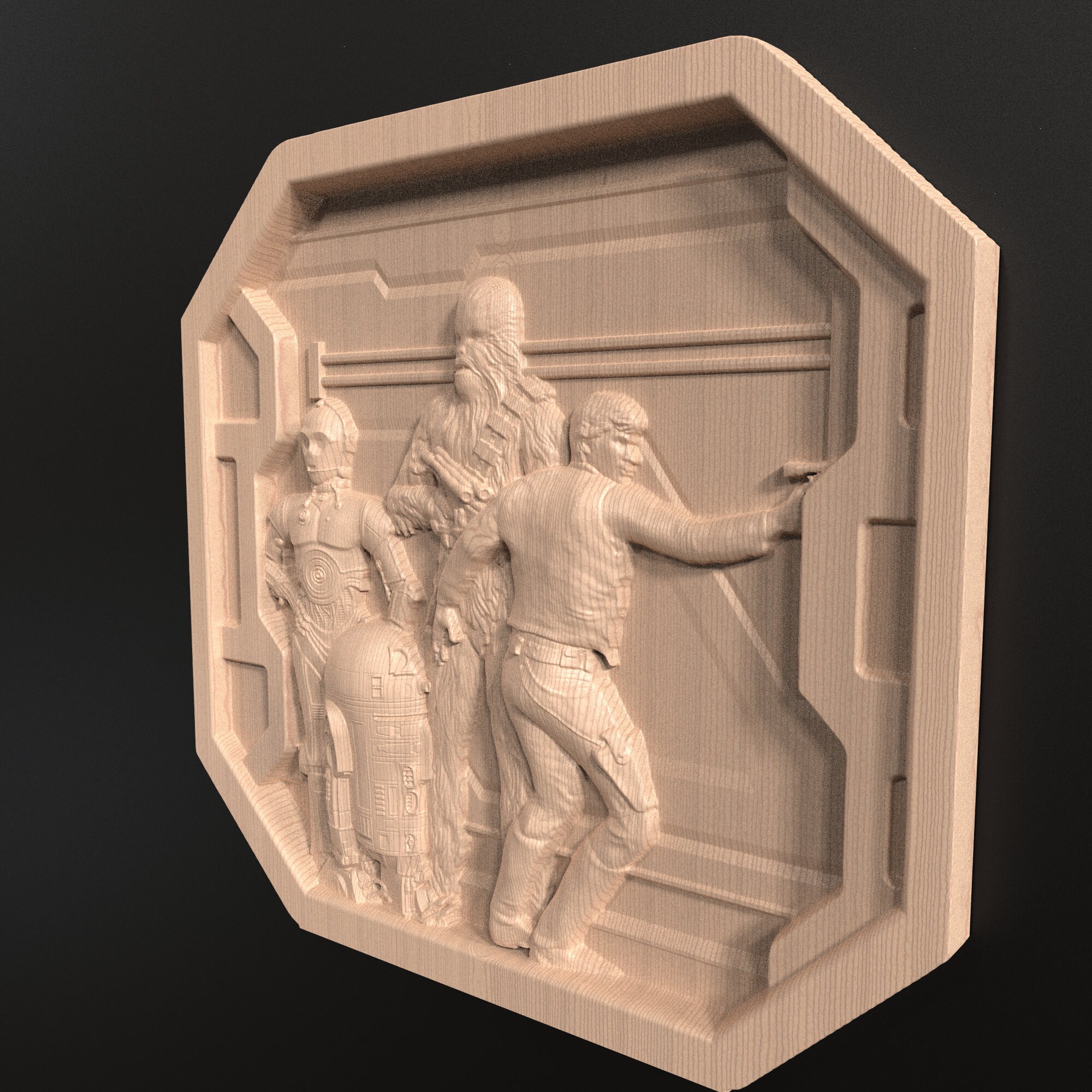 3D STL File of Fan Art for CNC Relief Carving - Etsy