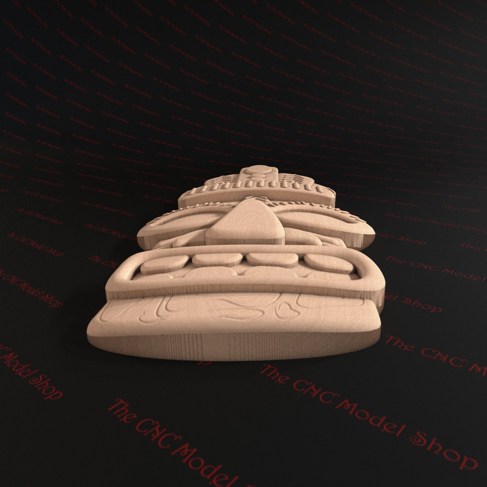 Tiki Mask 1, 3d Stl Relief File for Cnc Router Carving, Engraving or 3D ...