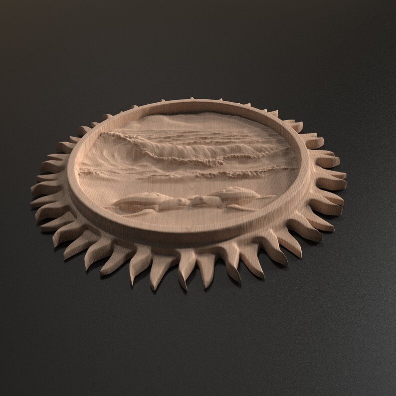 3D STL File of Two Sea Turtles in the Sun for CNC Relief | Etsy