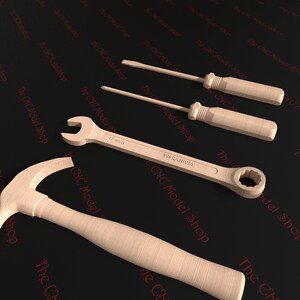 Relief STL Files for CNC Router Carving - My Garage Tool Pack #1 (8 ...