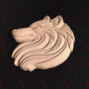 Wolf Head 3D STL Relief File for CNC Router Carving or 3D Resin ...