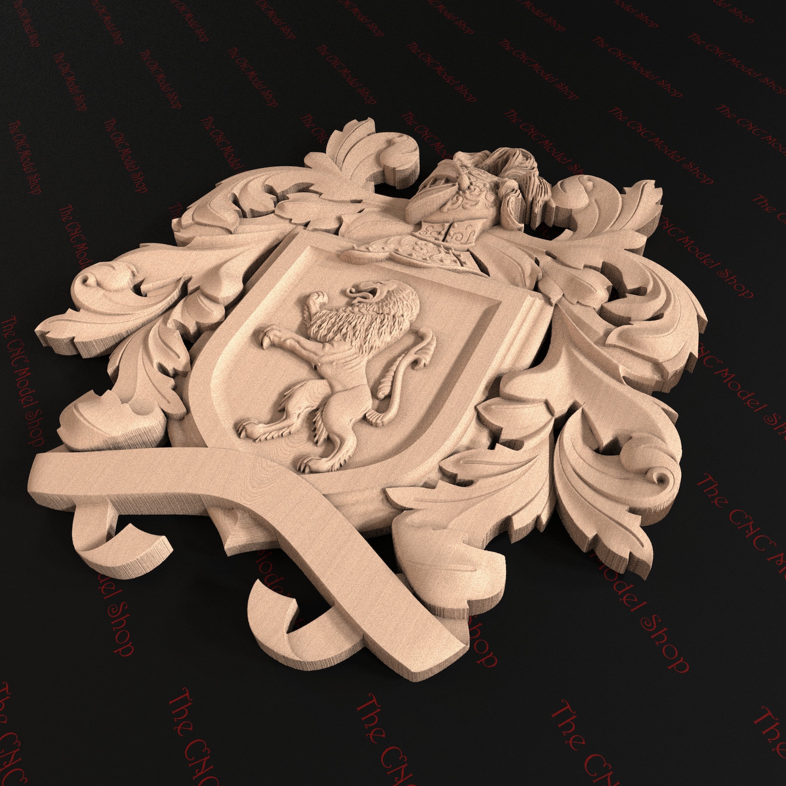 Family Crest, Coat of Arms, 3d Relief STL File for CNC Router ...