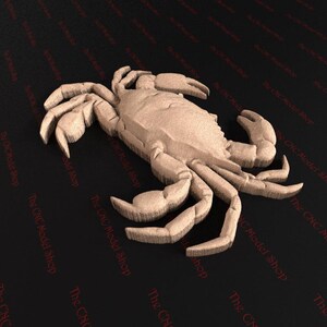 Blue Crab 3D Relief STL File for CNC Router Carving or 3D Resin ...