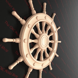 Ship's Wheel, 3d .stl Relief File for Cnc Router Carving, Engraving or ...