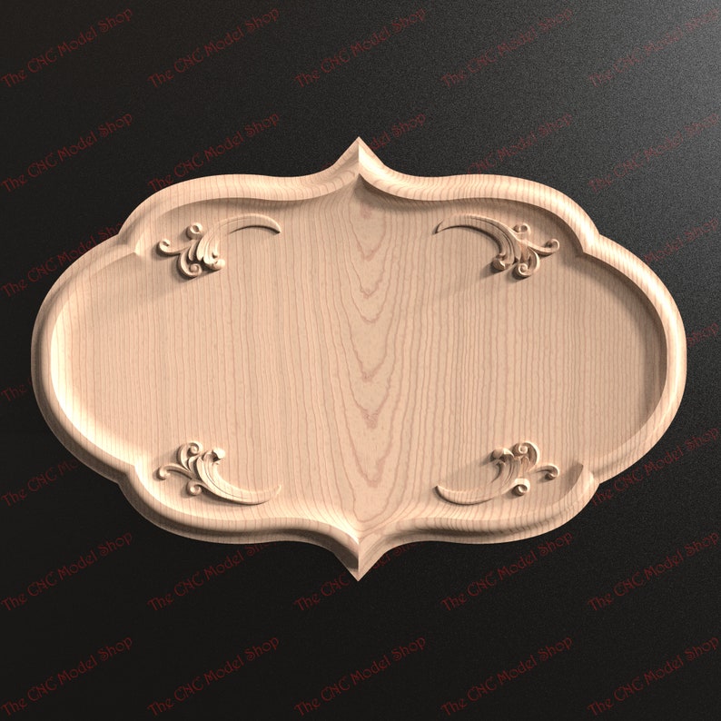 4 Pcs. 3D STL File of a Vintage Sign Design Frame for CNC - Etsy