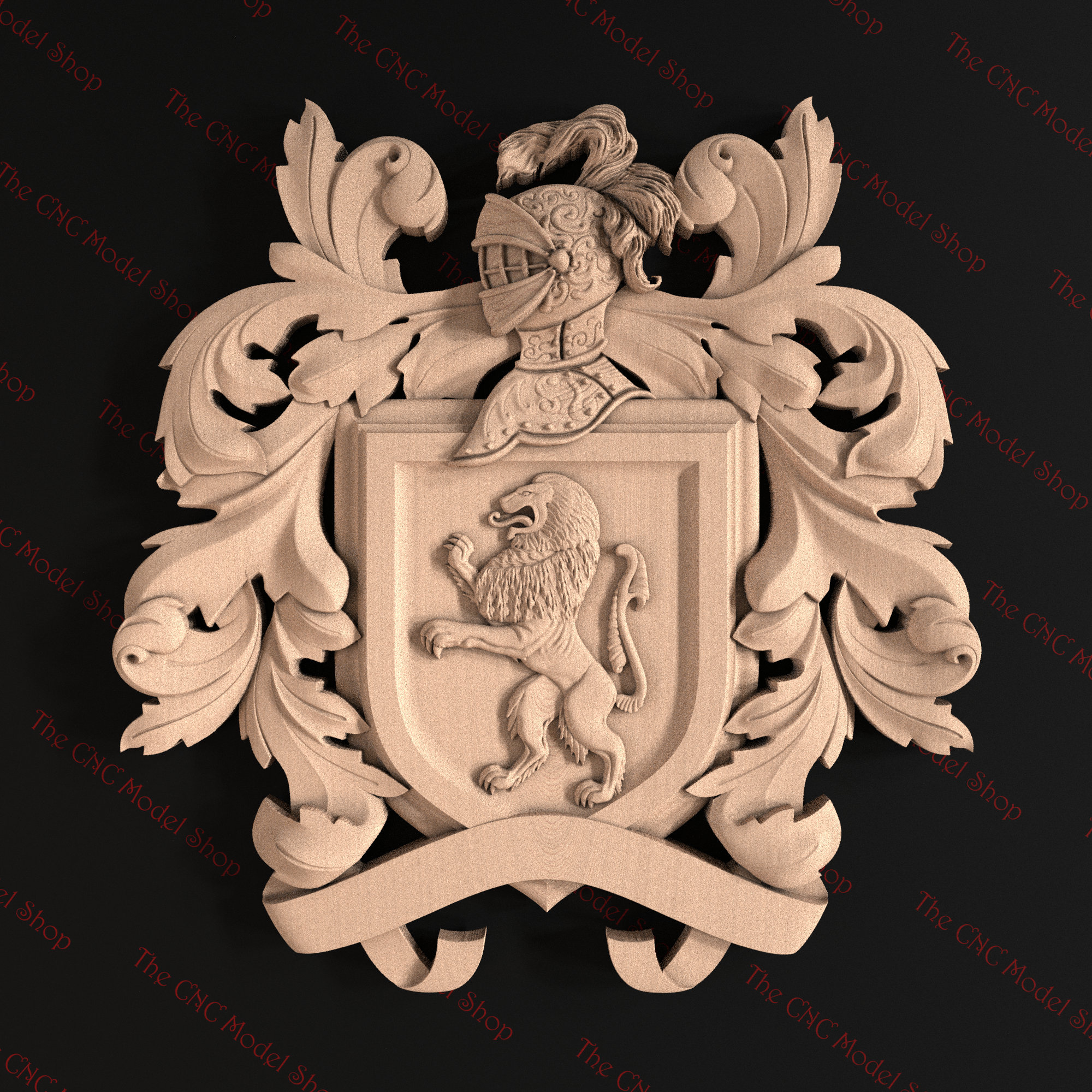 Family Crest, Coat of Arms, 3d Relief STL File for CNC Router ...