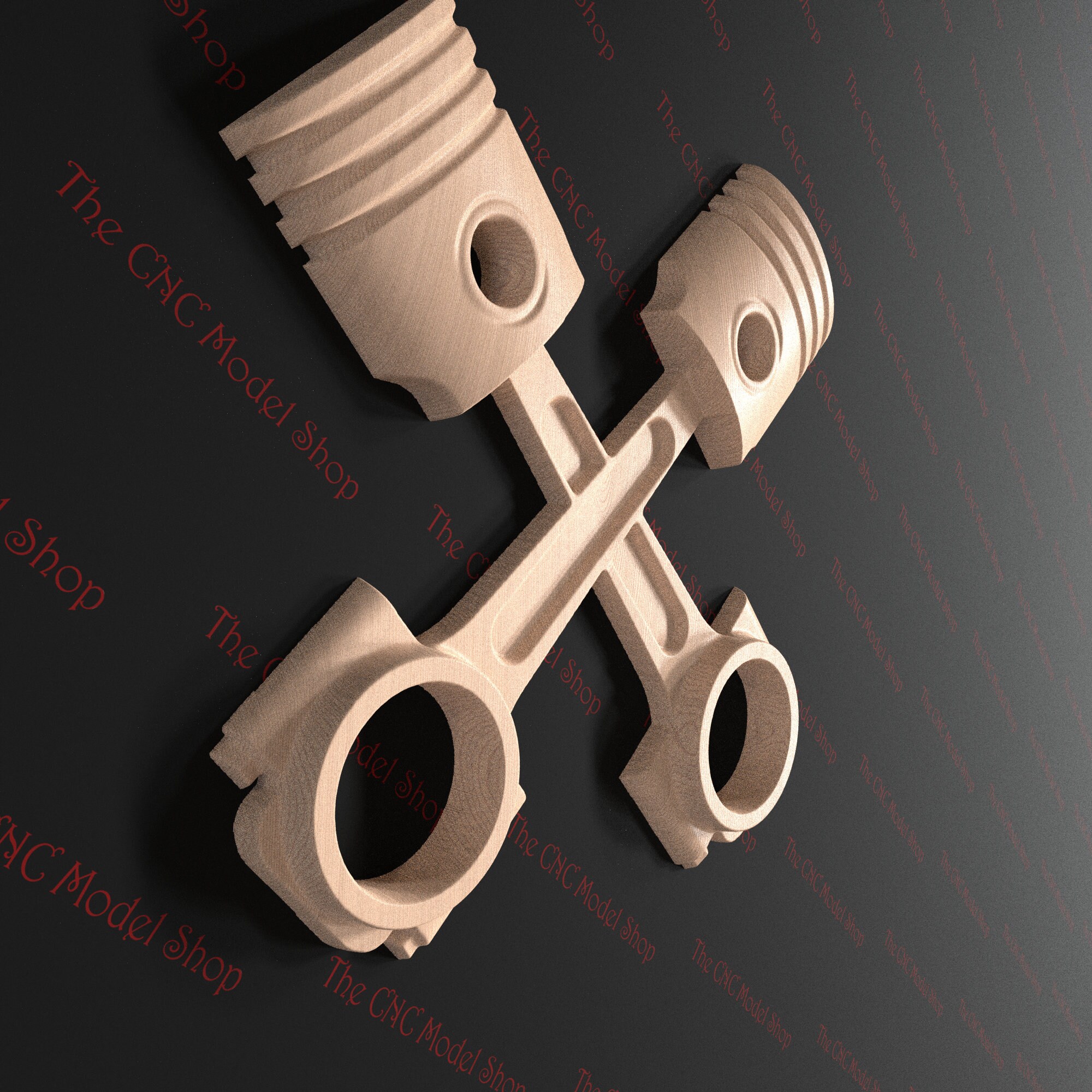 X-pistons 3D Relief STL File for CNC Router Carving - Etsy