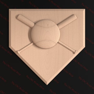 2 Pcs, Baseball Sign, 3d Stl Relief CNC Router File for Cnc Carving ...