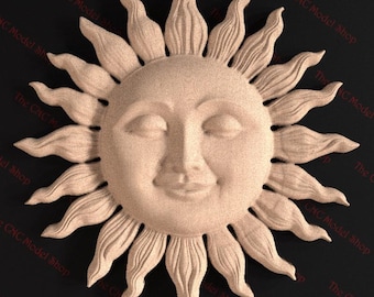 Sunshine 3D Relief STL File for CNC Router Carving or 3D Resin Printing ...