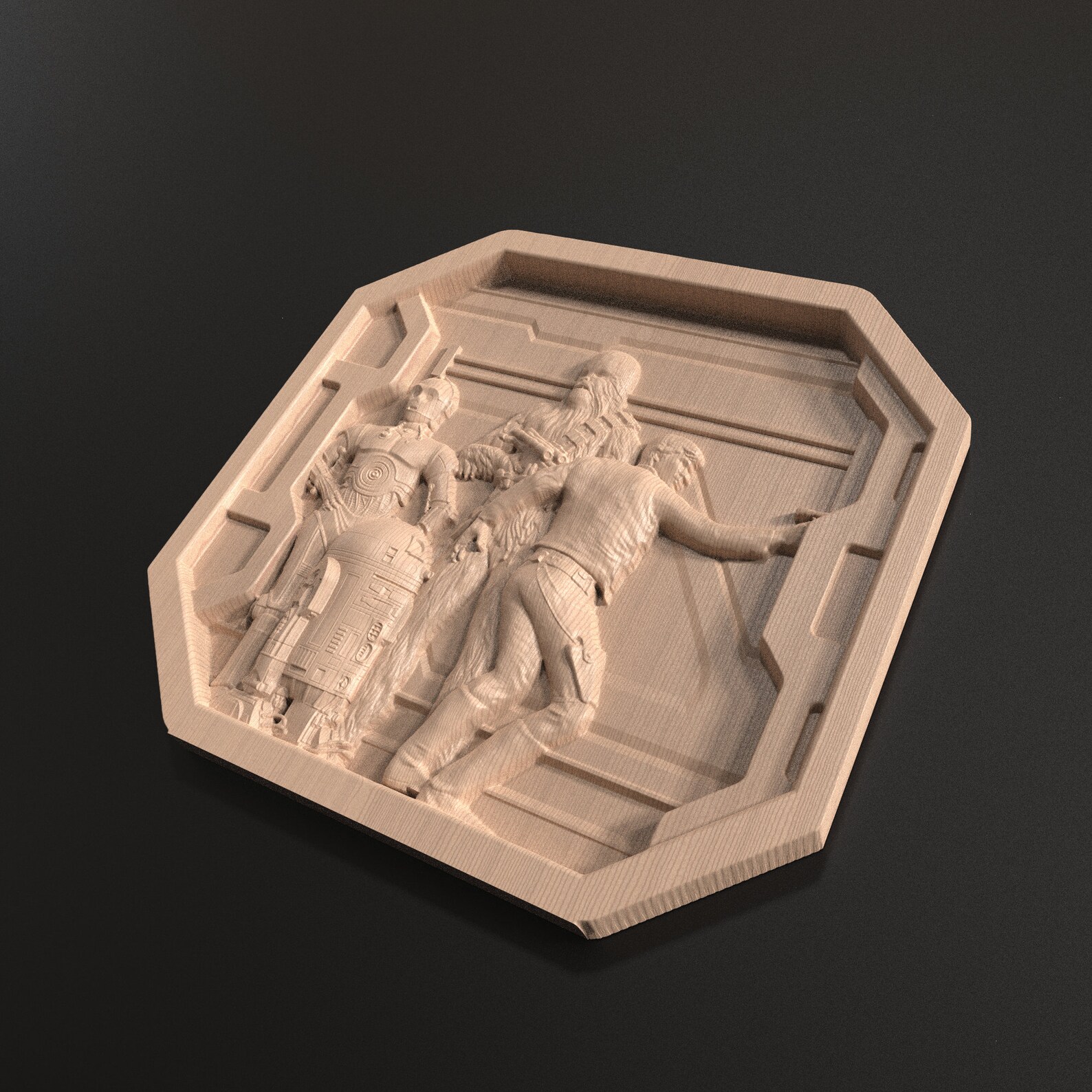 3D STL File of Fan Art for CNC Relief Carving - Etsy