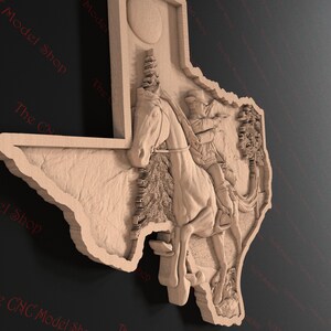 3D STL Relief File of a Texas Cowboy for CNC Router / CNC Carving ...
