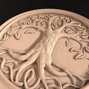 Tree of Life, 3D Relief STL File for CNC Router Carving / Engraving - Etsy