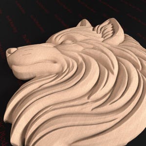 Wolf Head 3D STL Relief File for CNC Router Carving or 3D Resin ...