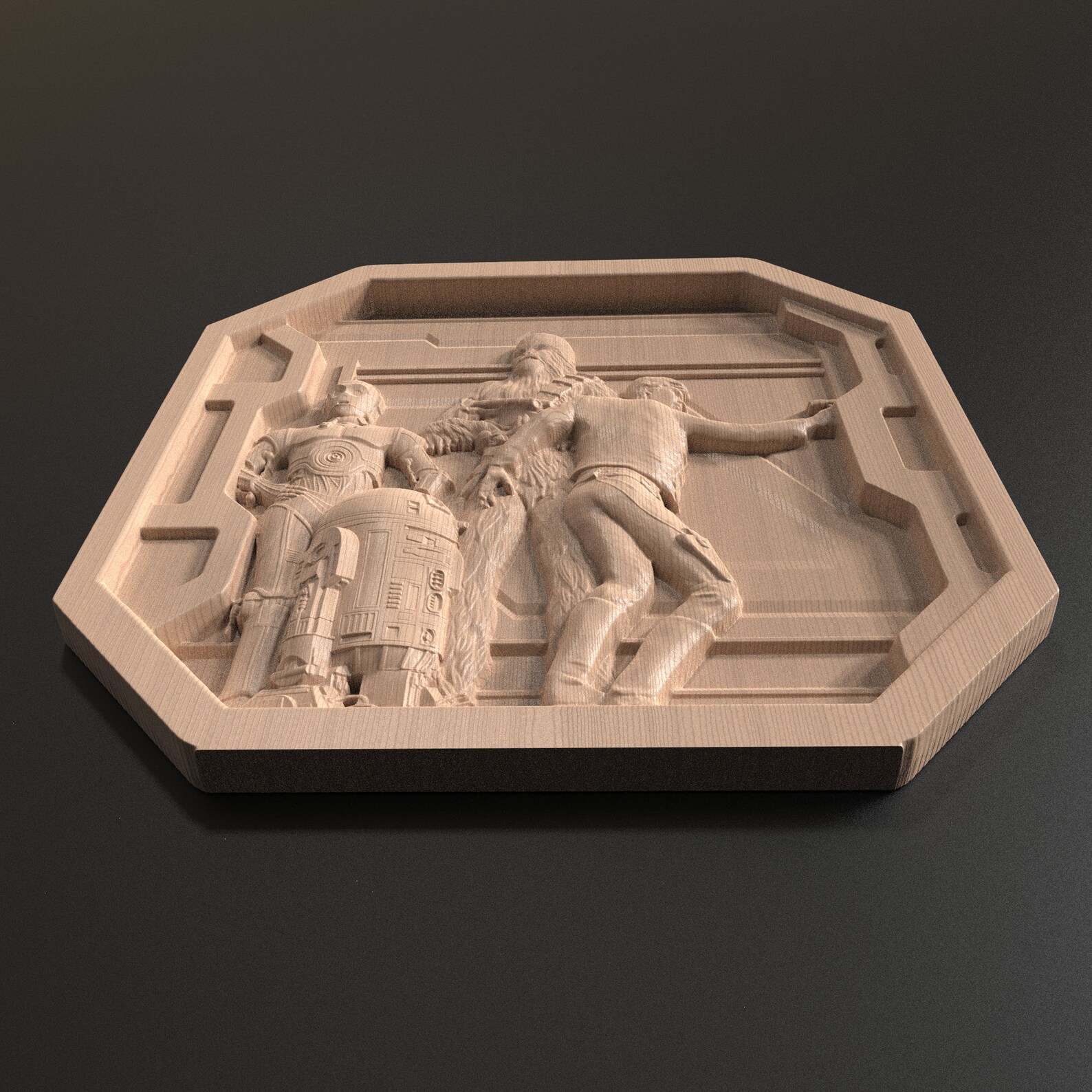 3D STL File of Fan Art for CNC Relief Carving - Etsy