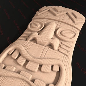 Tiki Mask, 3d Stl Relief File for Cnc Router Carving, Engraving or 3D ...