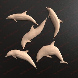 10 Pcs, 3D Relief STL Files of Dolphin - Etsy