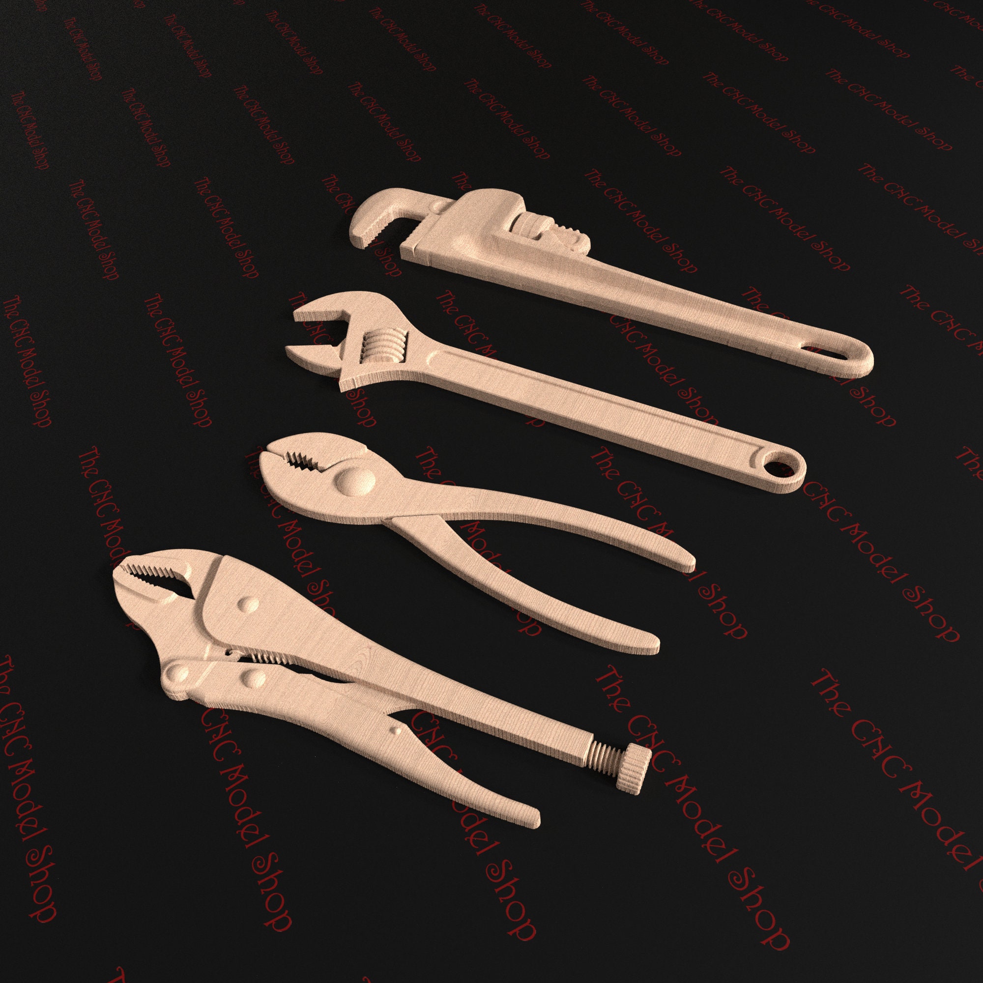 Relief STL Files for CNC Router Carving My Garage Tool Pack - Etsy