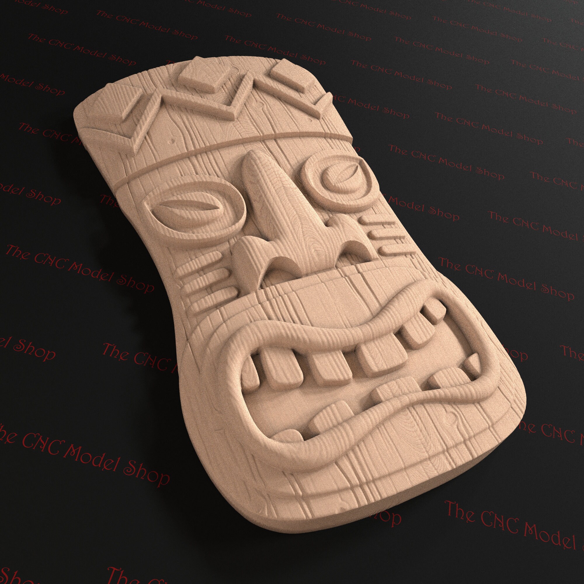 Tiki Mask, 3d Stl Relief File for Cnc Router Carving, Engraving or 3D ...