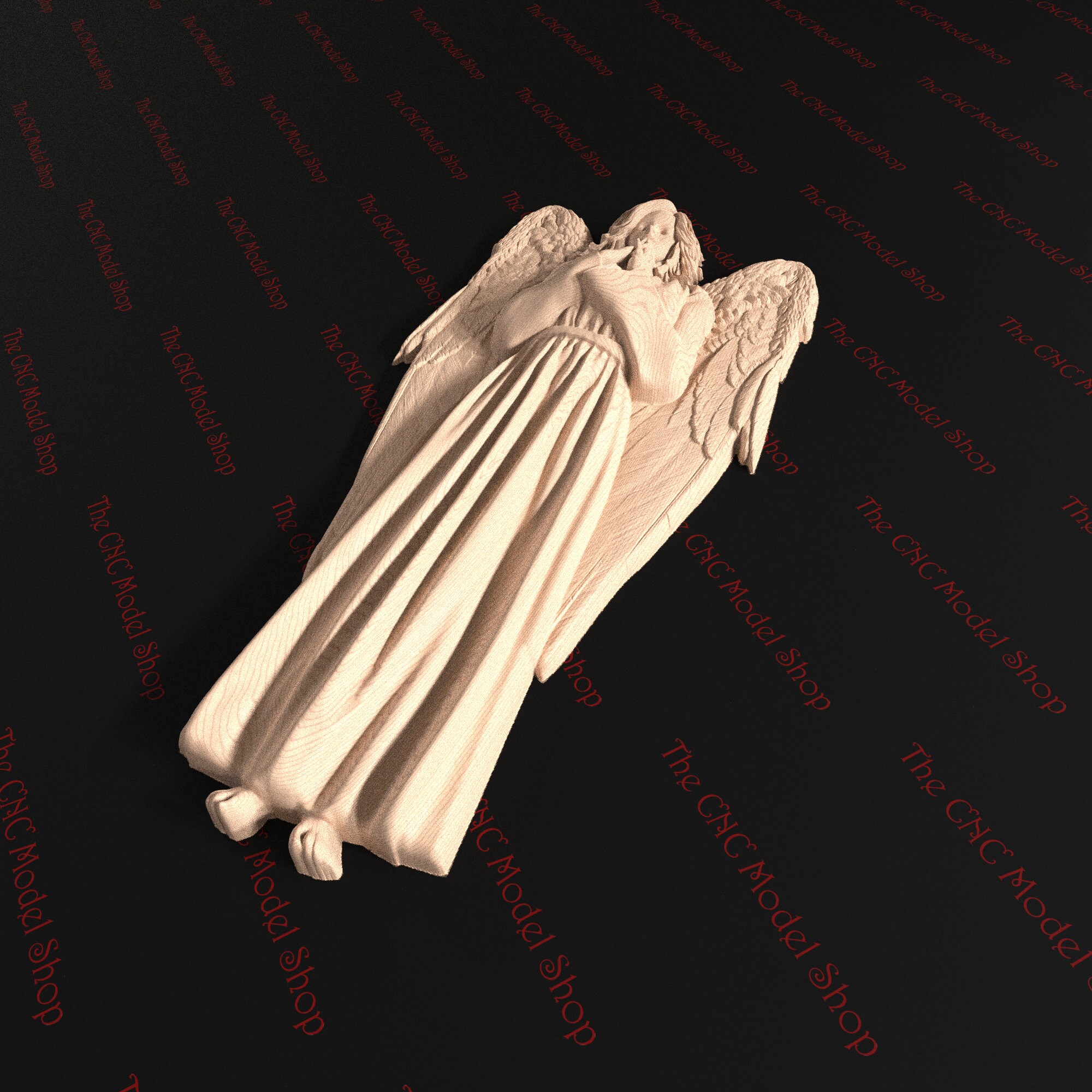 2 Pcs 3D Relief STL Files of a Praying Angel for CNC Carving - Etsy