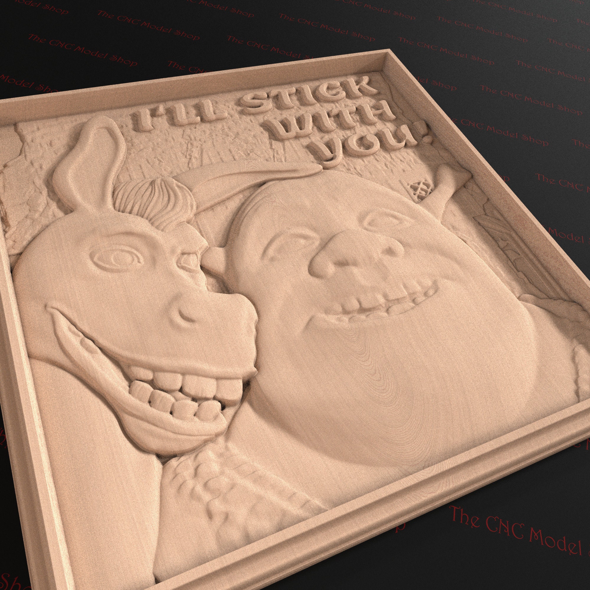 3D STL File of I'll Stick With You Sign for Cnc - Etsy