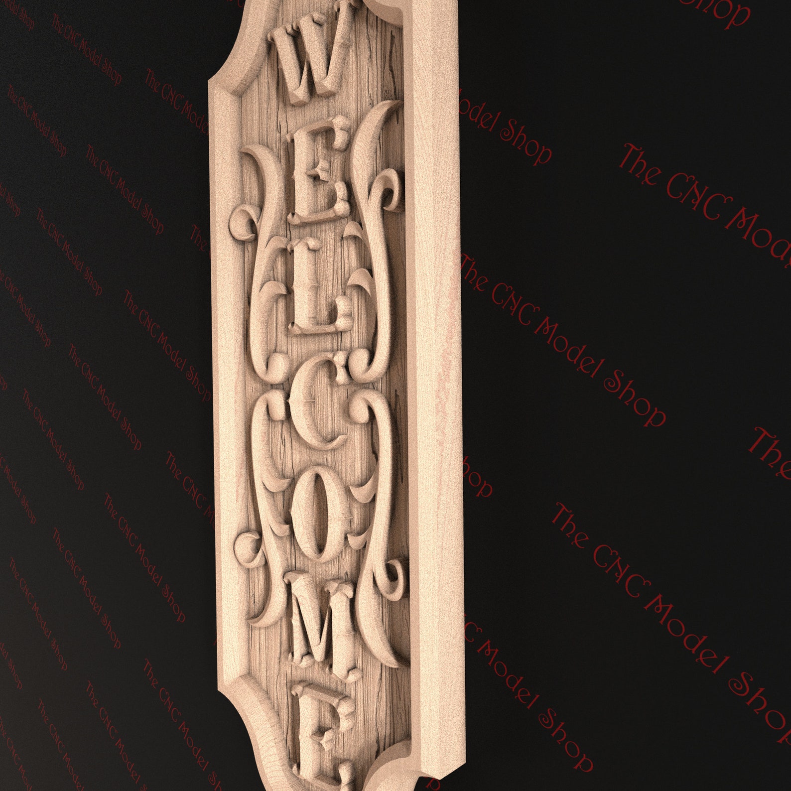 Welcome Sign, 3D Relief STL File for CNC Router Carving - Etsy Canada