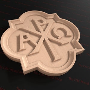 Christogram, 3d Stl Relief File for Cnc Router Carving, Engraving or 3D ...
