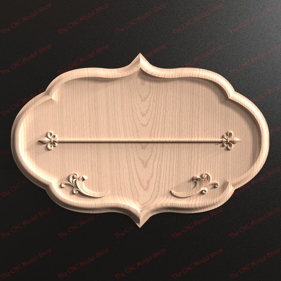 4 Pcs. 3D STL File of a Vintage Sign Design Frame for CNC - Etsy