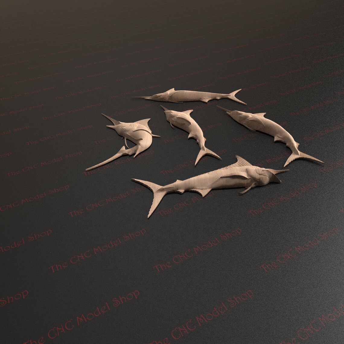 10 Pcs, 3D Relief STL Files of a Marlin - Etsy