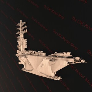 2 Pcs. 3D STL CNC Router Relief File of an Aircraft Carrier for CNC ...