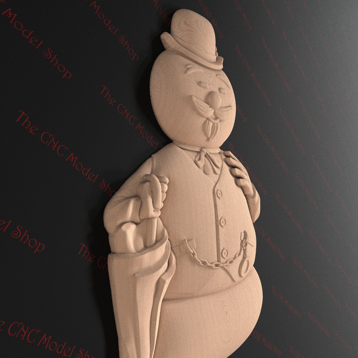 3D STL Relief File of a Holiday Christmas Snowman for Cnc Carving ...