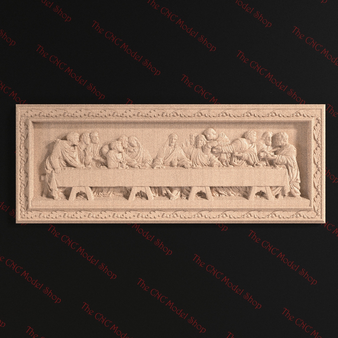 3d Relief STL File of the Last Supper for CNC Carving - Etsy