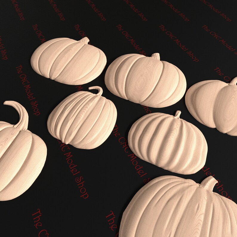 3D Relief STL File, Fall Pumpkin Pack 2 for CNC Router Carving - Etsy