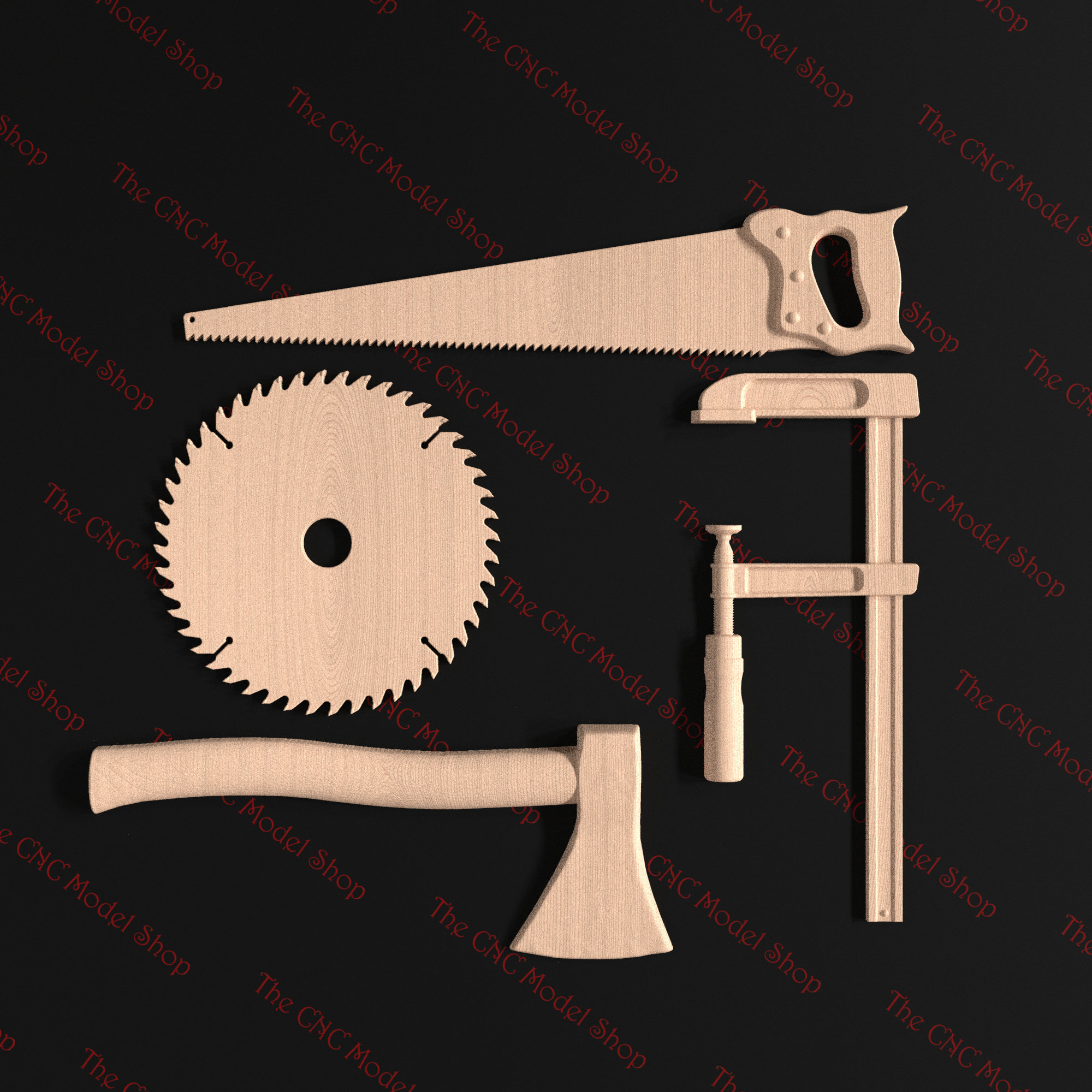 Relief STL Files for CNC Router Carving My Garage Tool Pack - Etsy