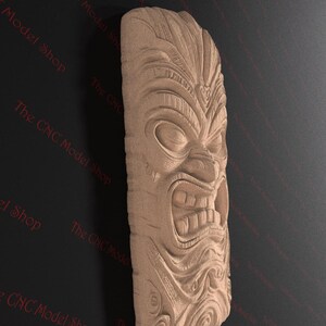 Tiki Mask 3D Relief File for CNC Router Carving or 3D Resin Printing ...