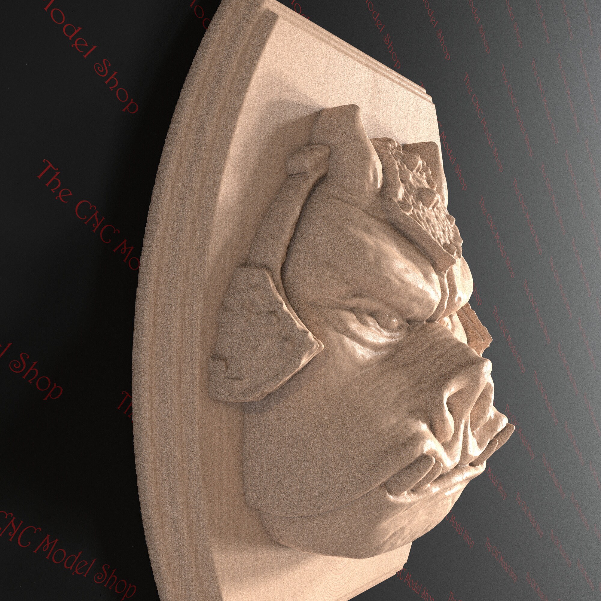 SW Heads-gamorrean 3d Relief STL File for Cnc Router Carving - Etsy