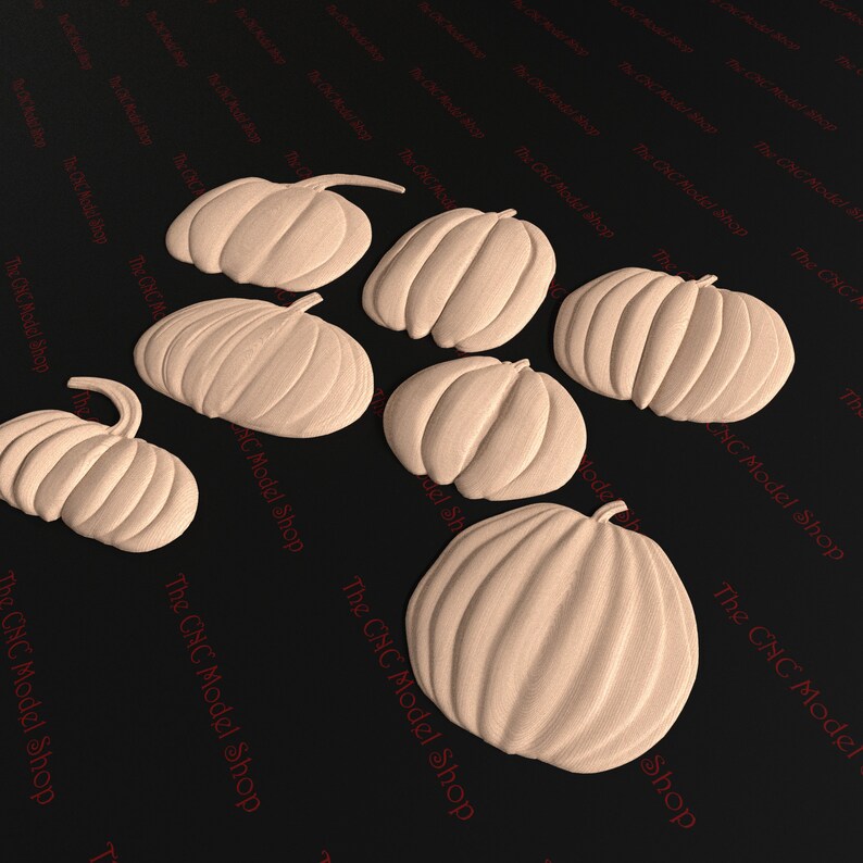 3D Relief STL File, Fall Pumpkin Pack 1 for CNC Router Carving - Etsy