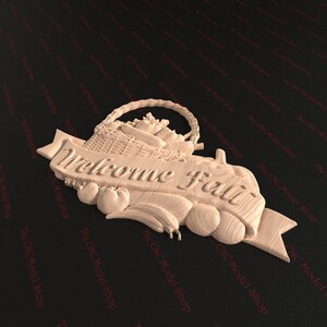 2 Pcs. 3D STL File of Welcome Fall Sign for Cnc Carving - Etsy