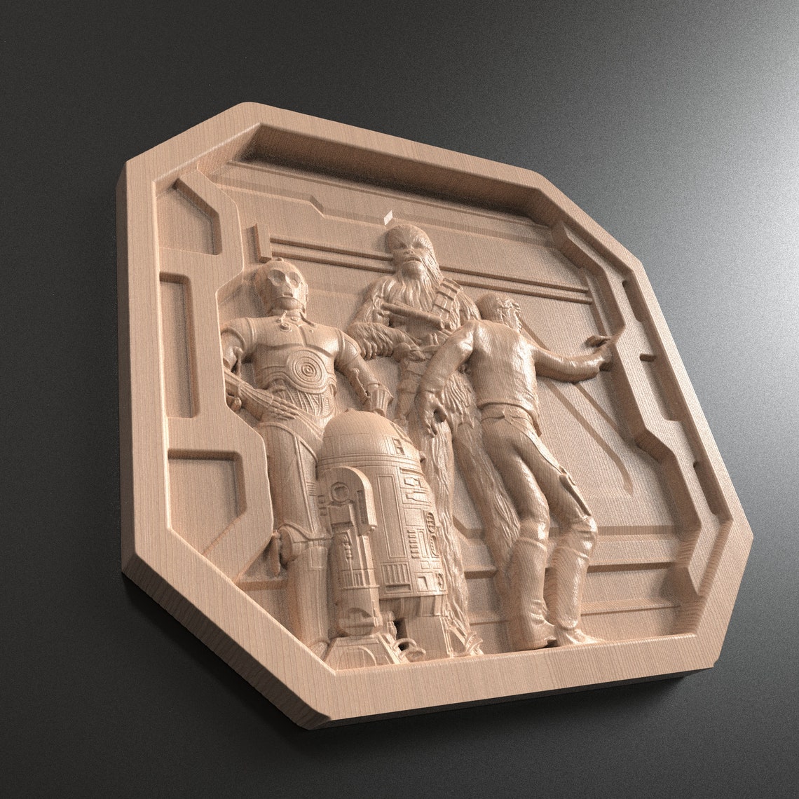 3D STL File of Fan Art for CNC Relief Carving - Etsy