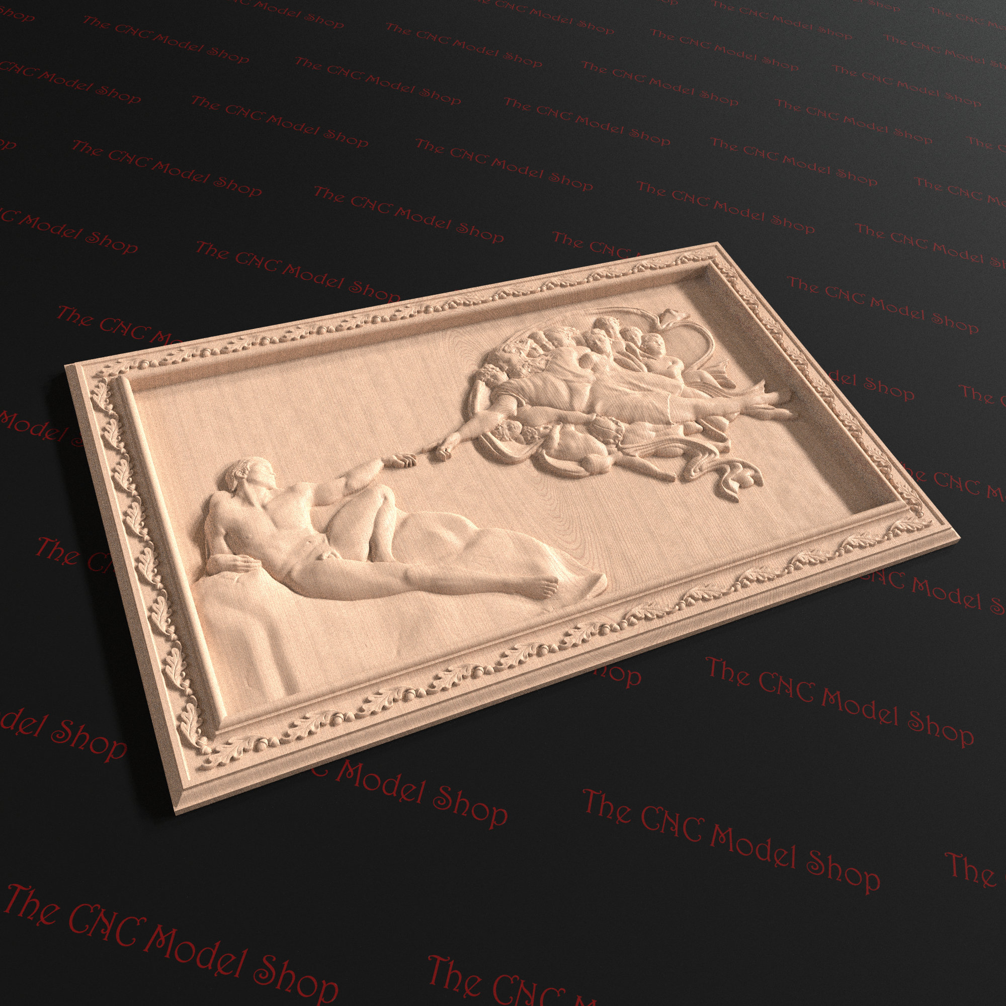 3D STL Relief of the Creation of Adam for CNC Carvcing - Etsy