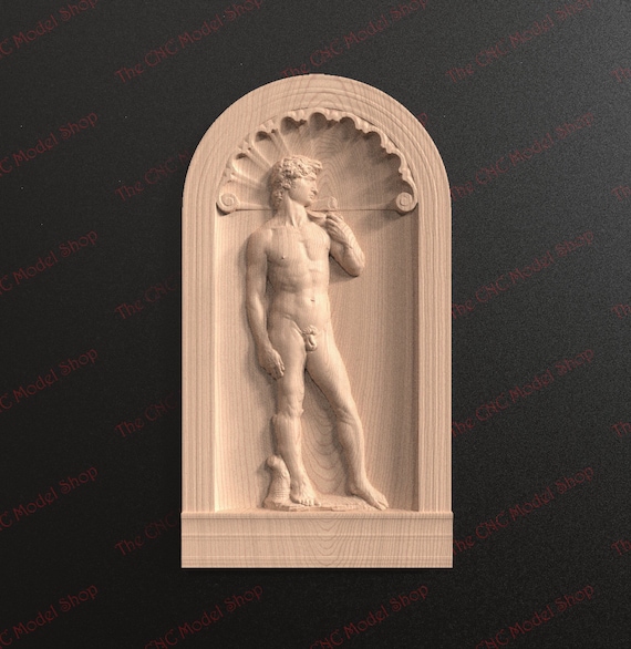 2 Pcs 3D Relief STL Files of Michelangelo's David for CNC - Etsy
