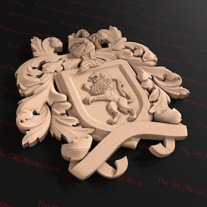 Family Crest, Coat of Arms, 3d Relief STL File for CNC Router ...