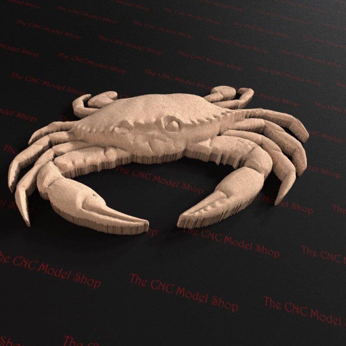 Crab 3D Relief STL File for CNC Router Carving or 3D Resin Printing ...