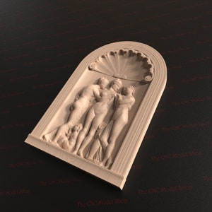 2 Pcs, 3D Relief STL Files of the Graces With Cupid's Arrow - Etsy